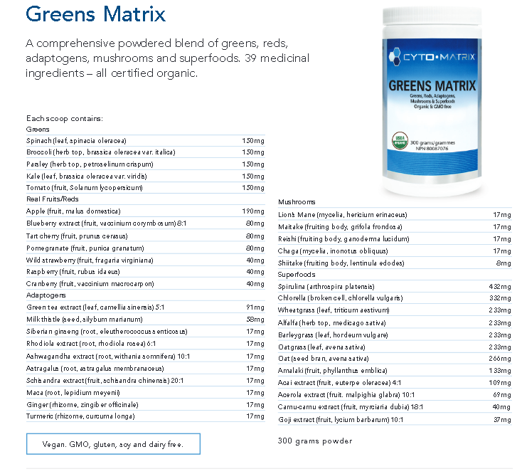 Green Matrix - Cyto-Matrix - Unytii - Suppléments & Produits naturels – Unytii PRO - Supplements