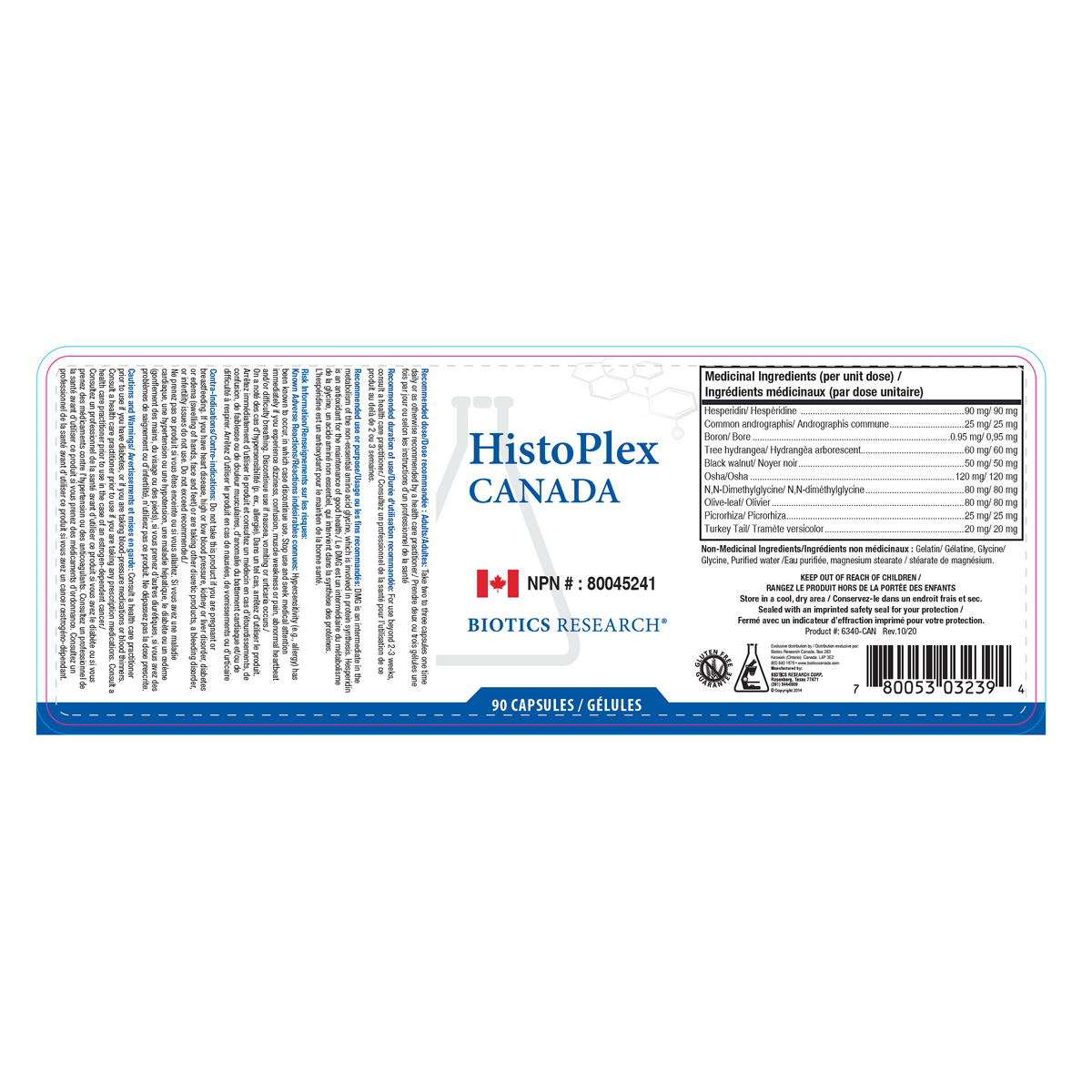 HistoPlex (allergies) - Biotics Research - Unytii Pro - Distribution de Suppléments – Unytii PRO ...