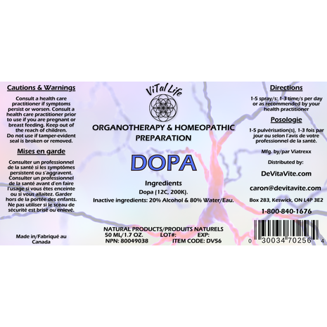 Dopa - Vital Life - Unytii PRO - Supplement – Unytii PRO - Supplements
