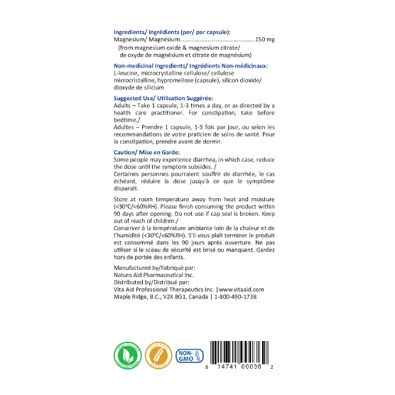 Mg-Lax (Gentle Stool Softener) - Vita Aid Professional - Unytii ...