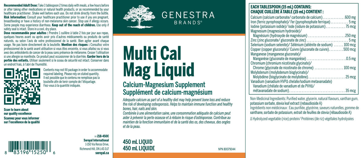 Multi Cal Mag Liquid - Genestra Brands - Unytii Supplements – Unytii ...