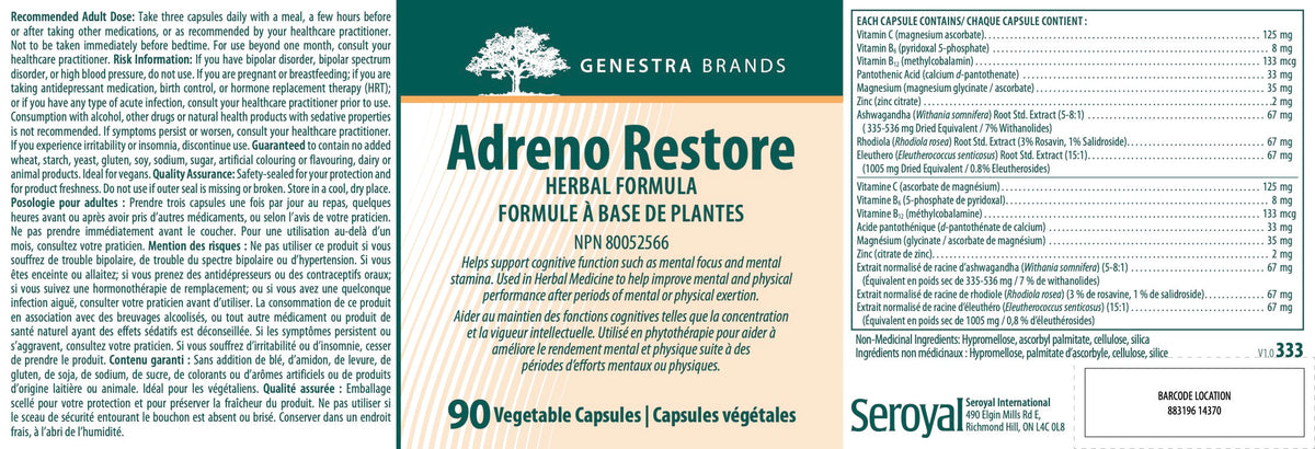Adreno Restore - Genestra Brands - Unytii Supplements – Unytii PRO ...