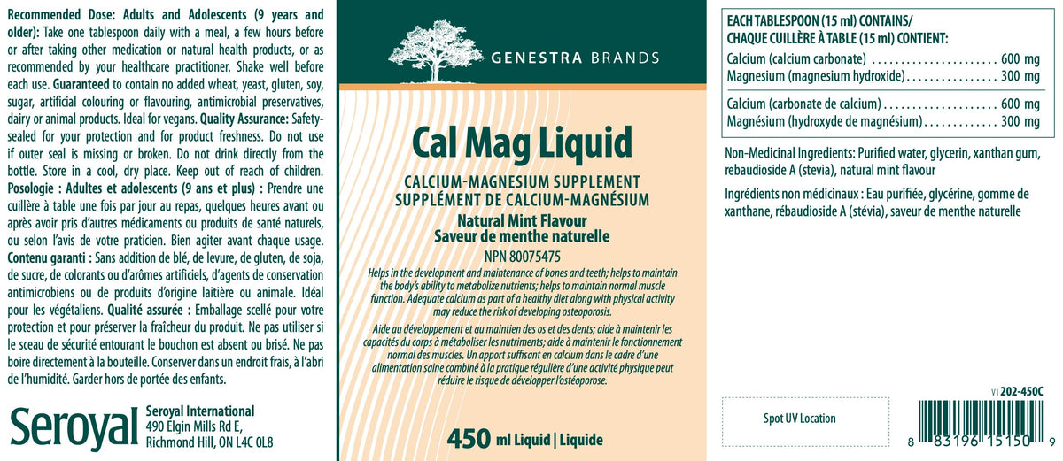 Cal Mag Liquid - Genestra Brands - Unytii Supplements – Unytii PRO ...
