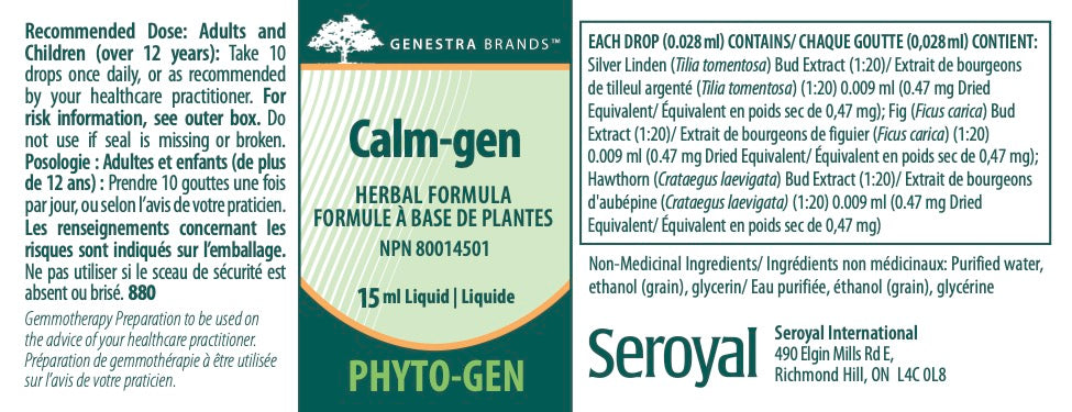Calm-gen - Genestra Brands - Unytii Pro - Distribution de Suppléments ...